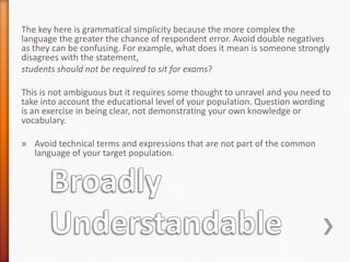 A quick guide to survey questions with examples | PPTX