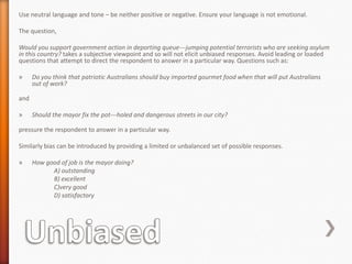 A quick guide to survey questions with examples | PPTX