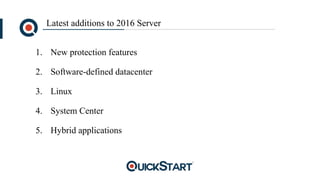 A Quick Guide to Windows Server 2016 | PPTX