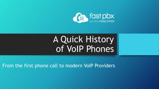 A Quick History of VoIP Phones | PPT