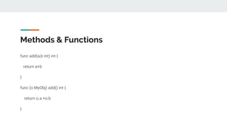 A quick introduction to go | PPT
