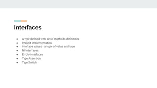 A quick introduction to go | PPT