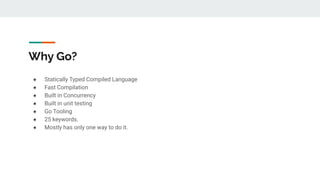 A quick introduction to go | PPT