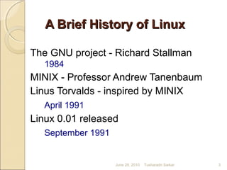 A Quick Introduction to Linux | PPT