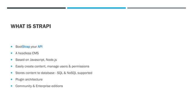 A quick introduction to Strapi CMS | PDF | Web Development | Internet