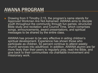 A Quick Look at the AWANA Program | PPT