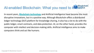 A quick overview about ai enabled blockchain | PPT