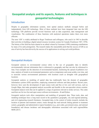 A quick overview of geospatial analysis | PPT | Geography | Science