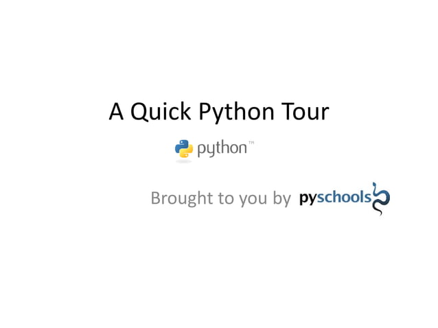 A quick python_tour | PDF