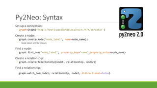A quick review of Python and Graph Databases | PPT