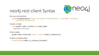 A quick review of Python and Graph Databases | PPT