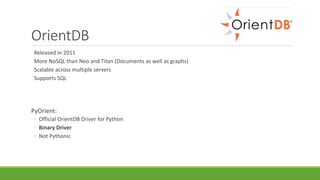 A quick review of Python and Graph Databases | PPT