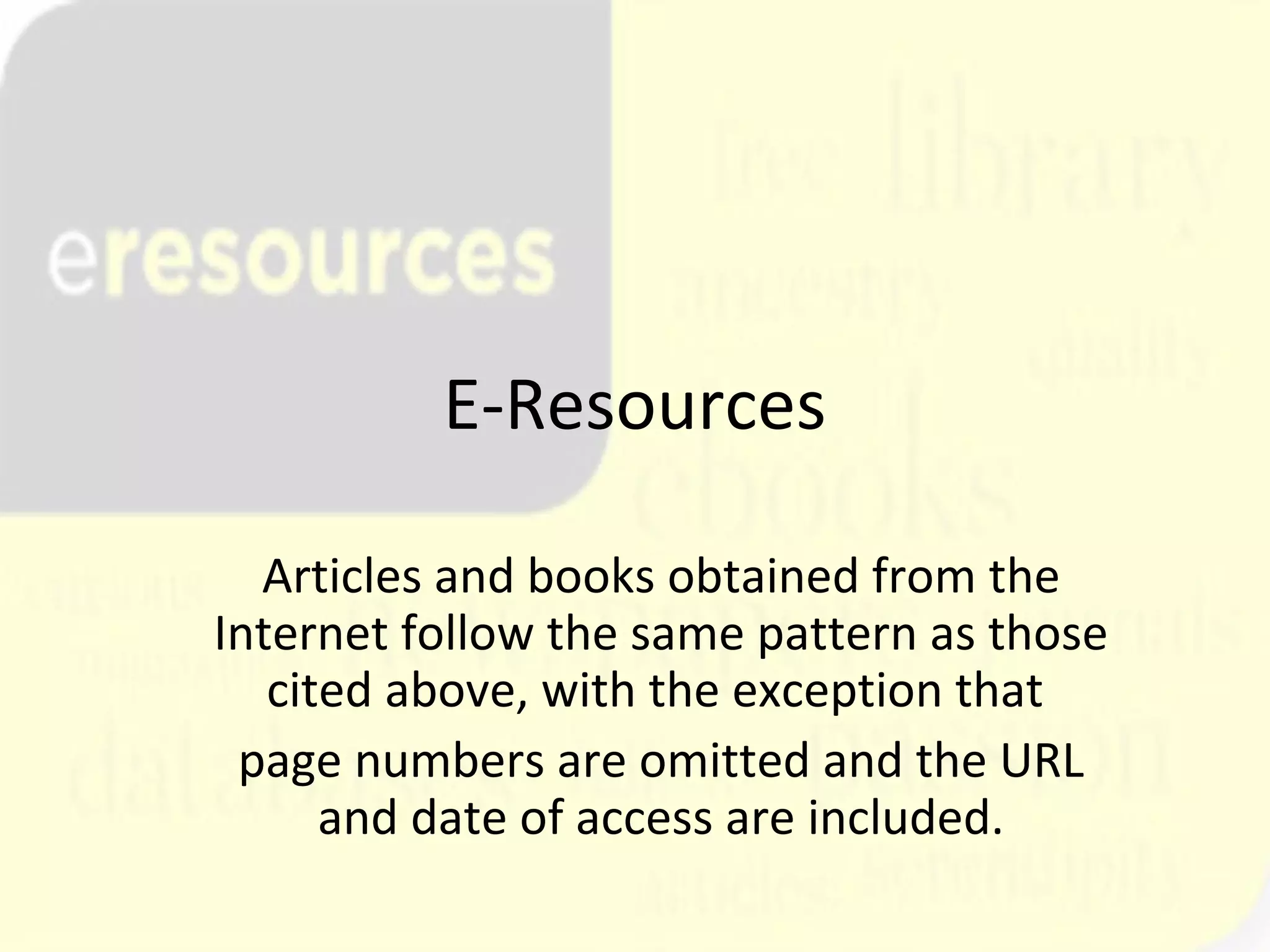 A quick style guide on asa format | PPT