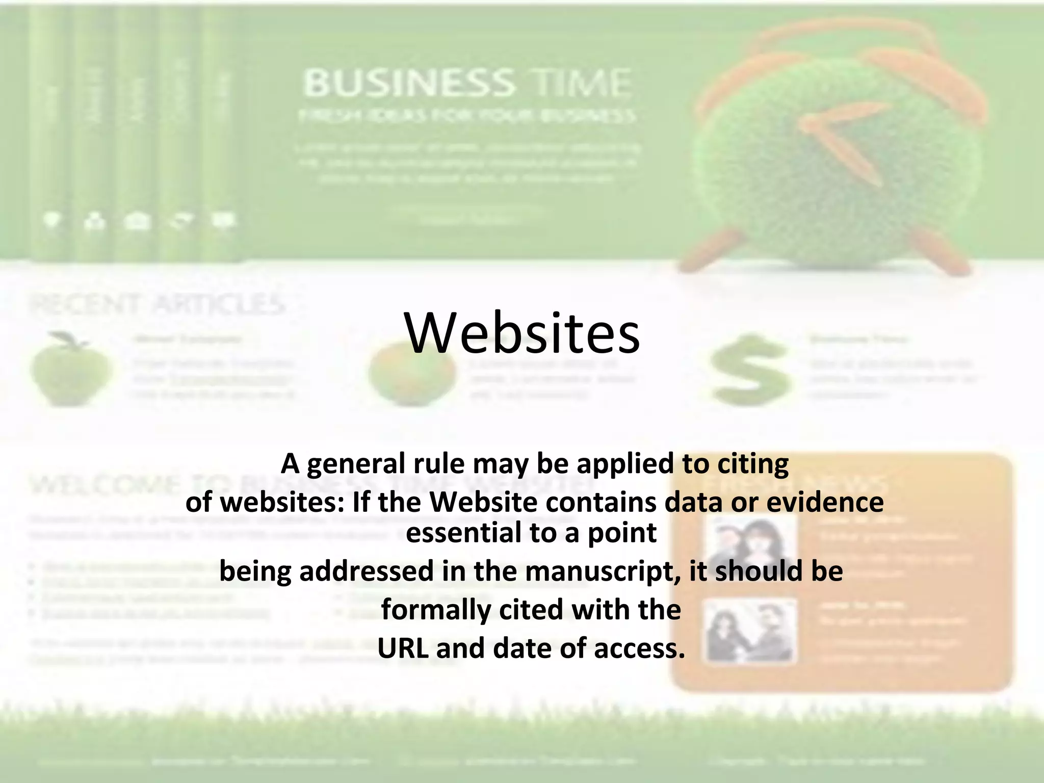 A quick style guide on asa format | PPT