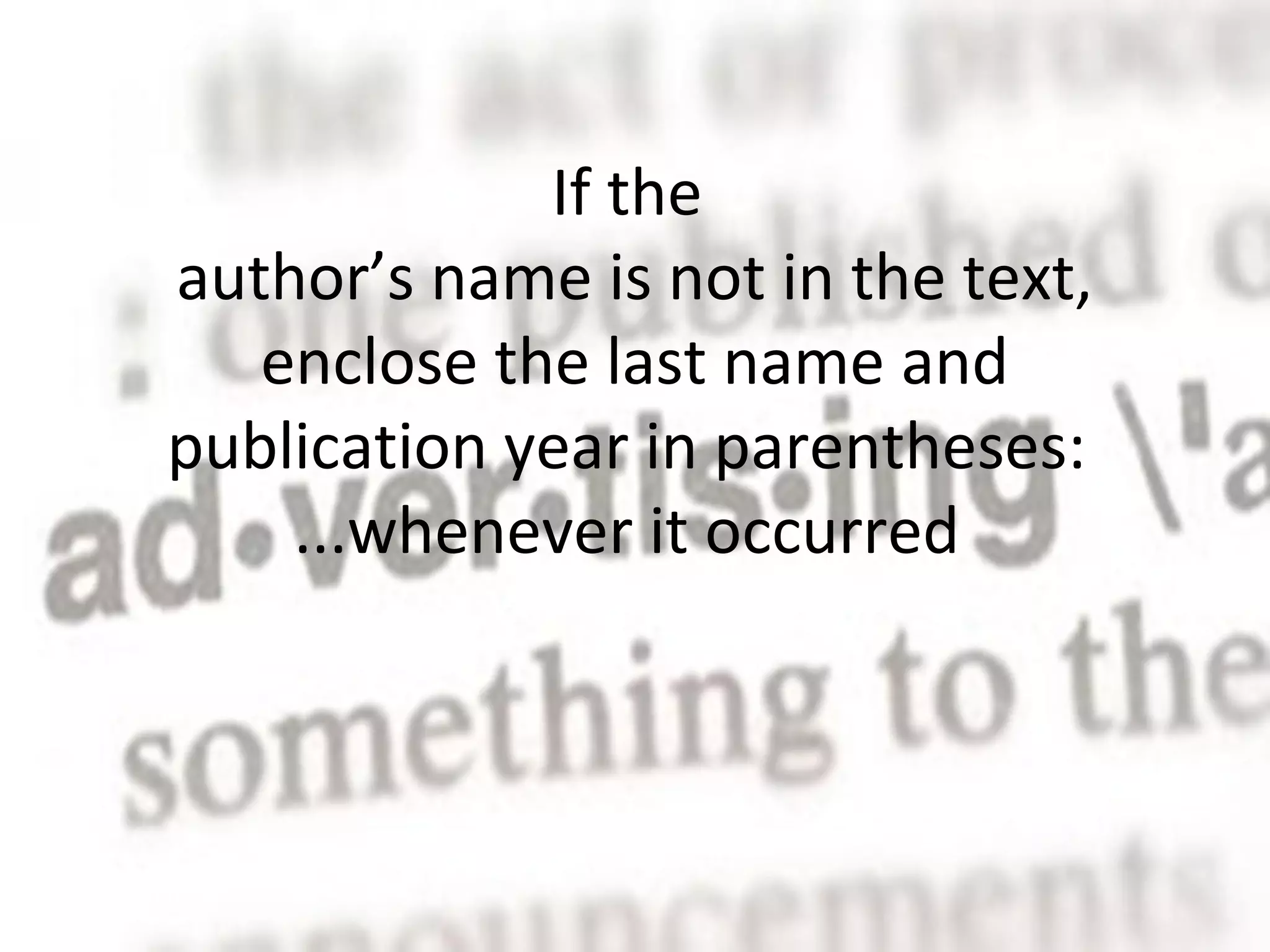 A quick style guide on asa format | PPT