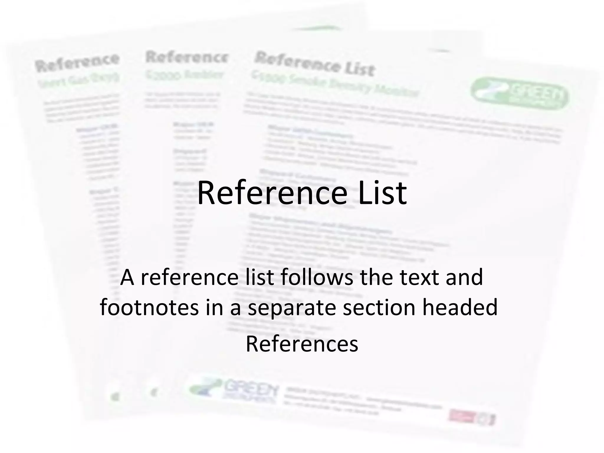 A quick style guide on asa format | PPT