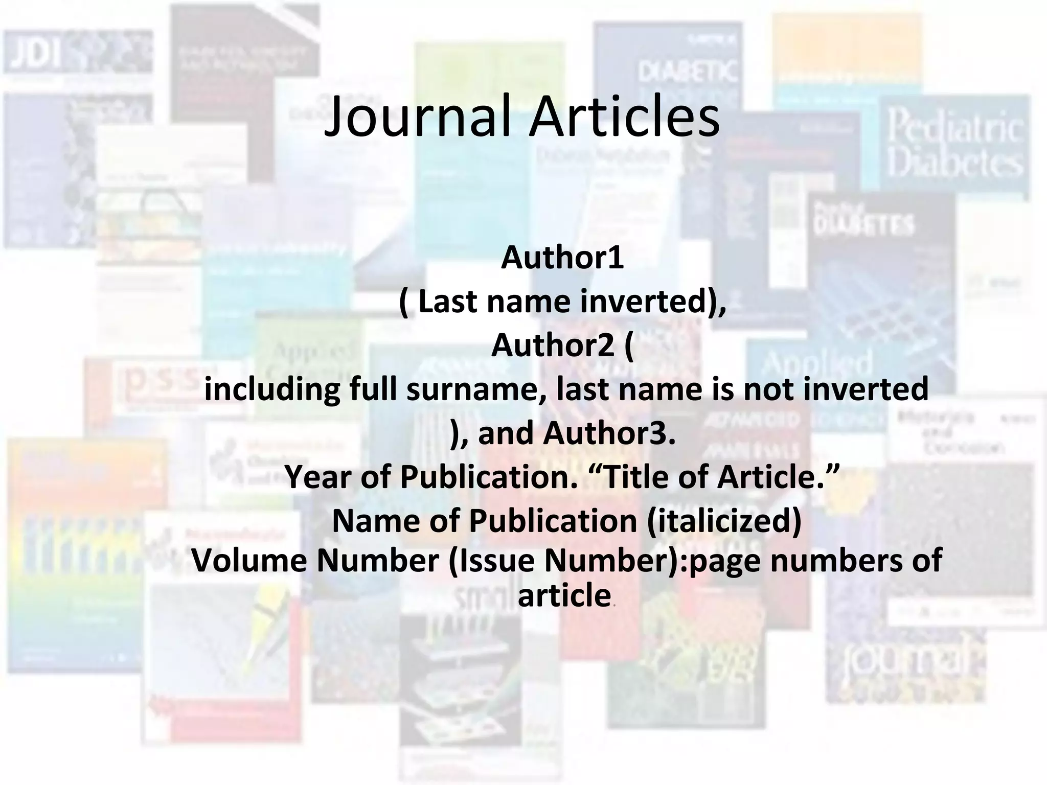 A quick style guide on asa format | PPT