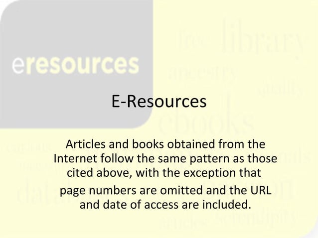 A quick style guide on asa format | PPT