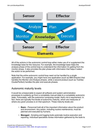 A quick tour of autonomic computing | PDF