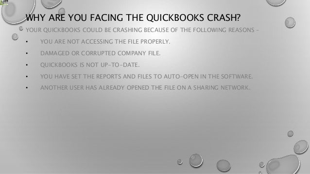 A quick way to resolve QuickBooks Crashes when Opening Company File ...