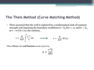 Non equilibrium equation for unsteady radial flow | PPTX