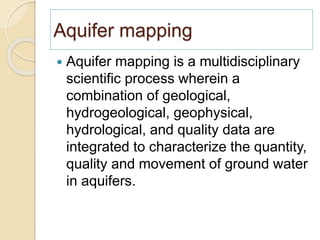 Aquifer Mapping Programme | PPTX