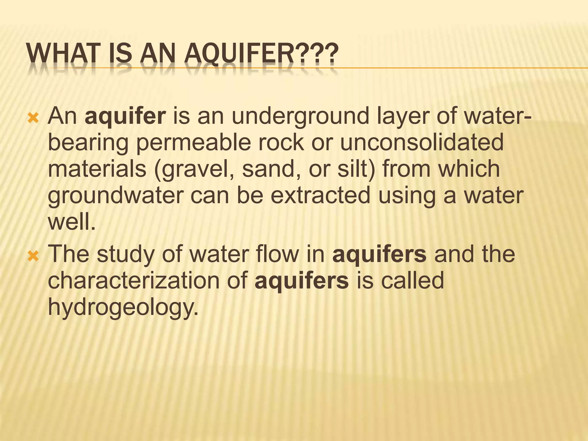 Aquifers | PPTX