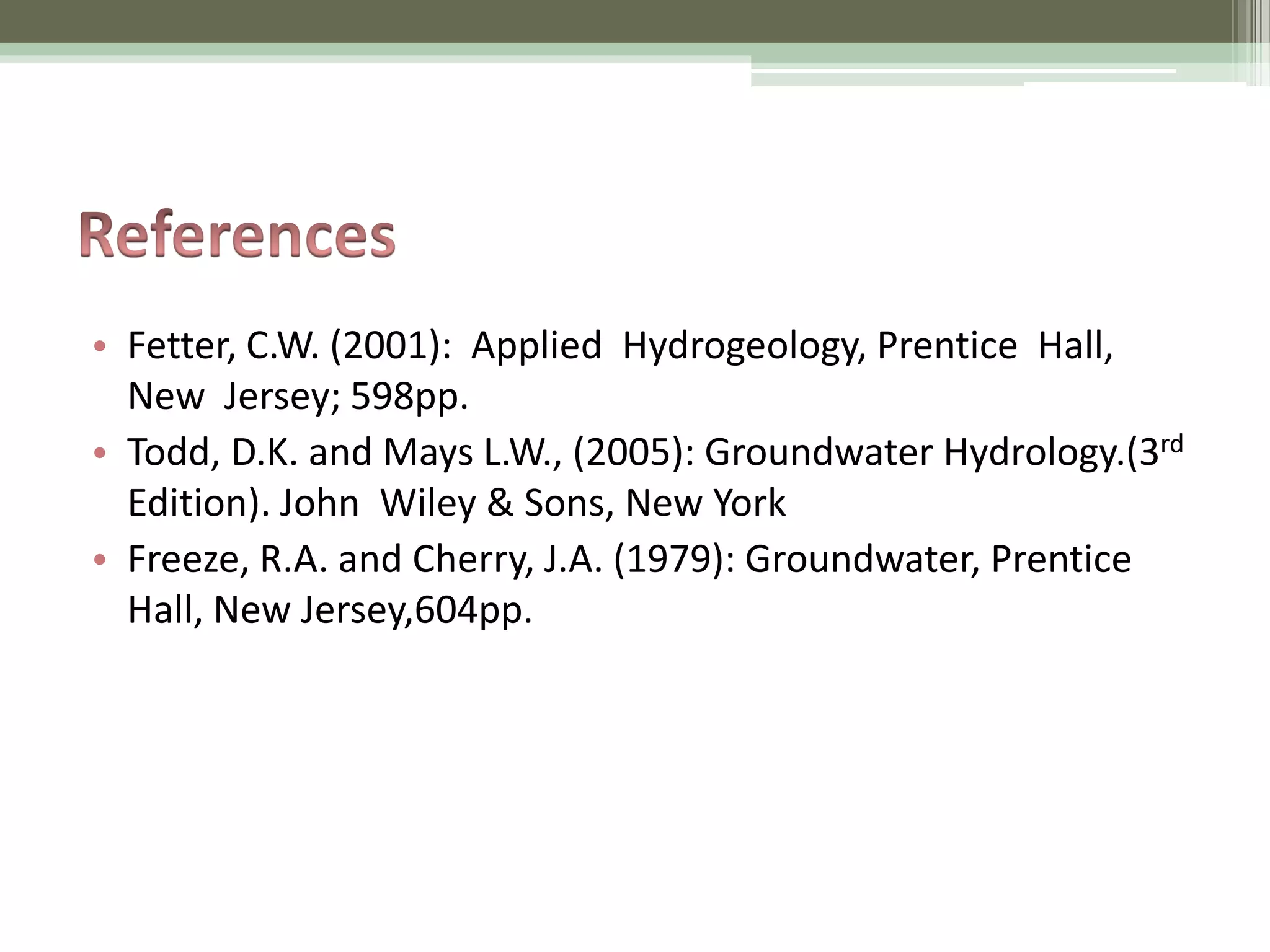 Aquifer test and estimation | PDF