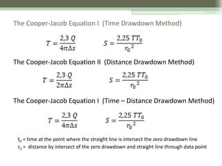 Aquifer test and estimation | PPT