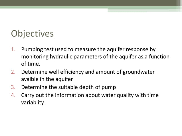 Aquifer test and estimation | PDF