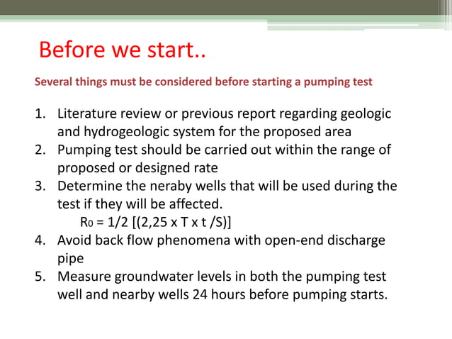 Aquifer test and estimation | PDF