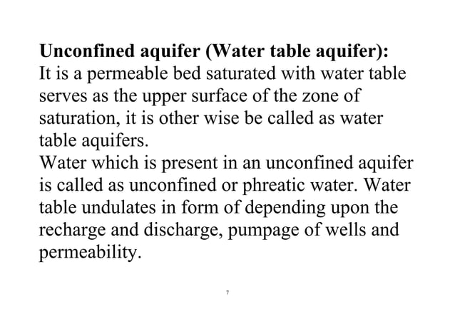 Aquifer types | PDF | Geology | Science