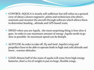 Aquila(Solar powered drone) | PPTX