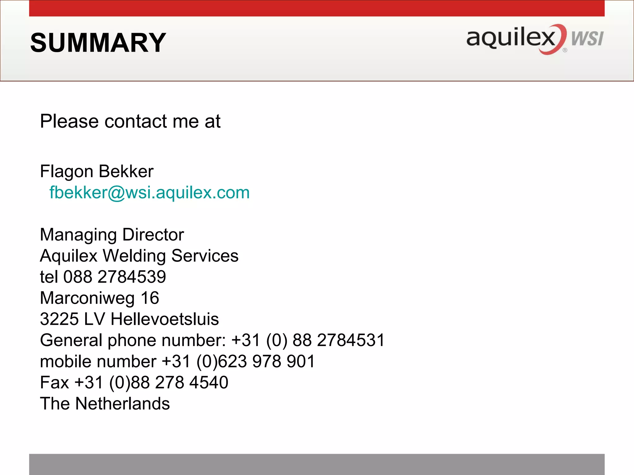 Aquilex Welding Services | PPT