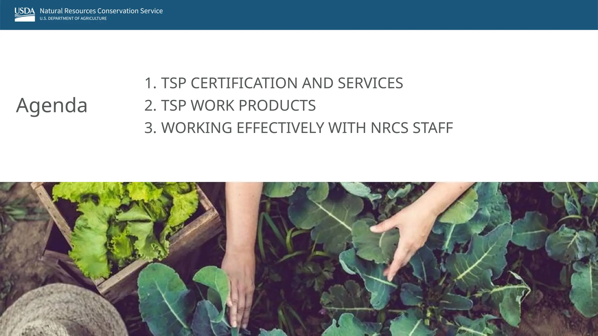 USDA-NRCS Technical Service Provider (TSP) Program: An Overview of Processes and Considerations ...