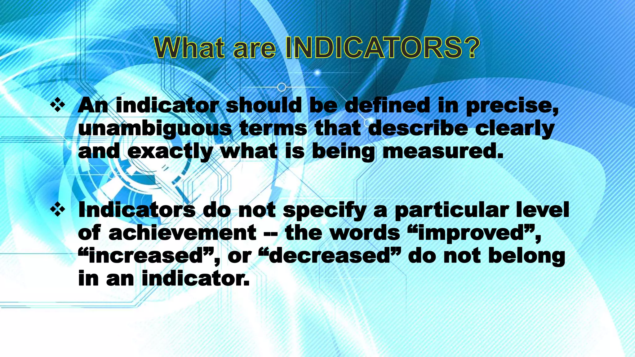 Identification of Indicators | PPTX | Education industry | Industries