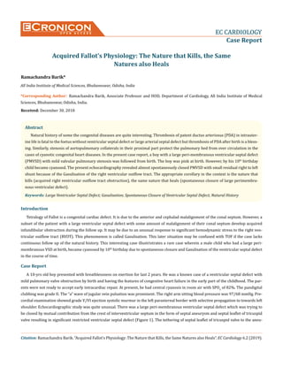 Acquired Fallot's physiology | PDF