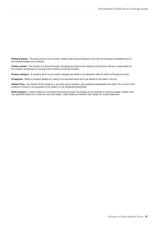 Aquis stock exchange guide | PDF