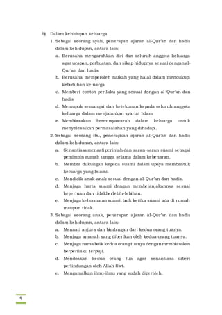 Aquran dan hadis adalah pedoman hidup | DOCX