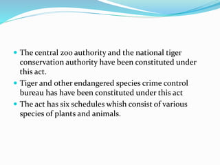 wild life protection act | PPTX