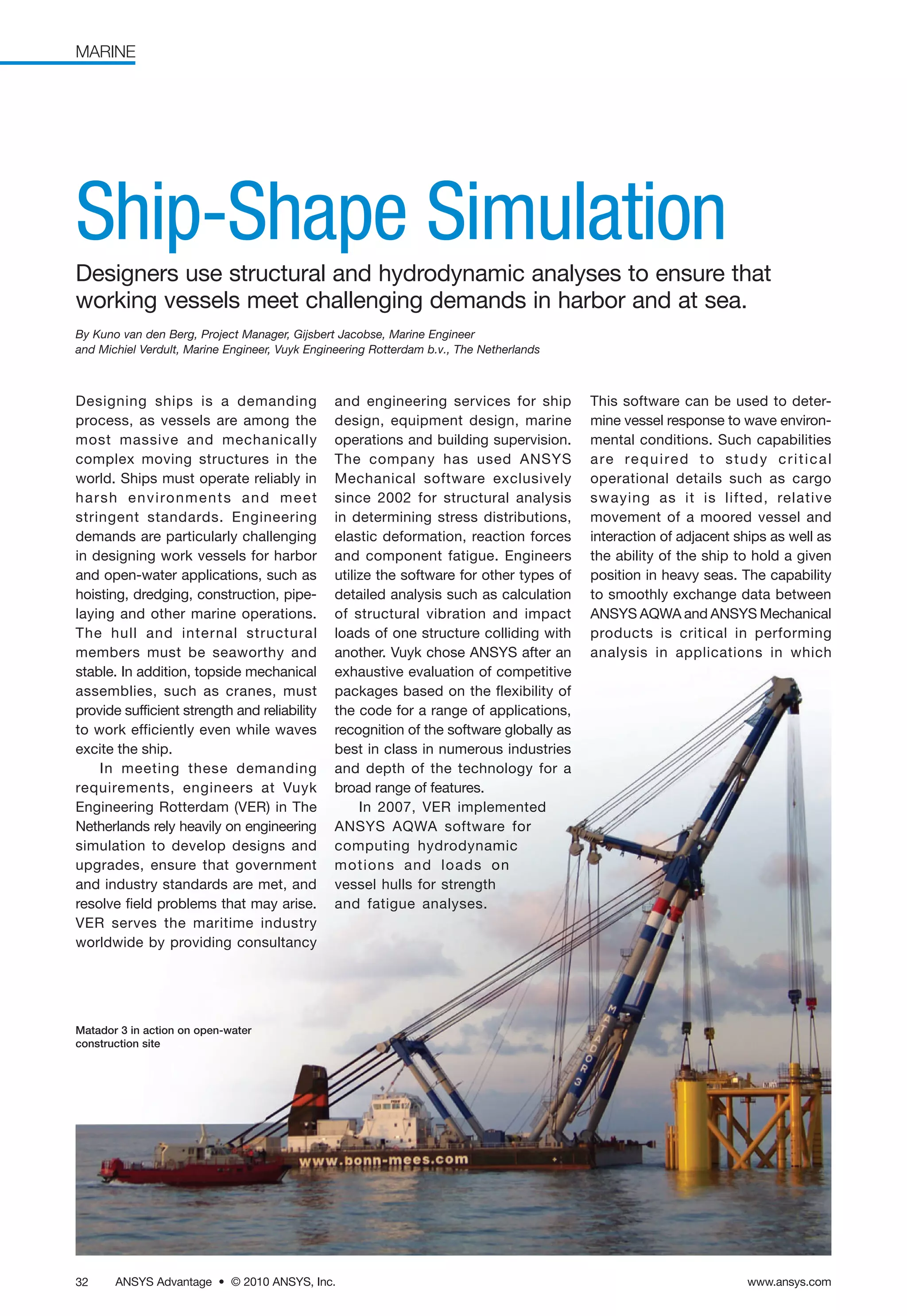 Ship-Shape Simulation - ANSYS AQWA | PDF