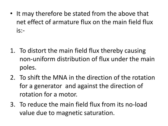 Armature Reaction | PPTX | Physics | Science