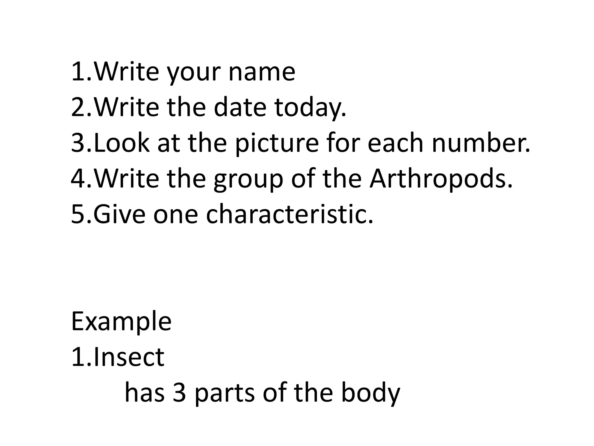 Short Quiz about Arthropods | PPTX