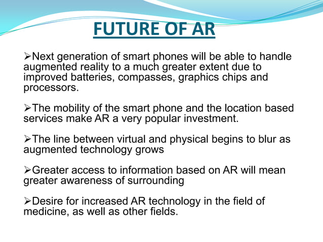 Augmented Reality & Applications | PPTX