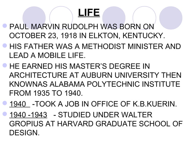 Ar. paul rudolph | PPT