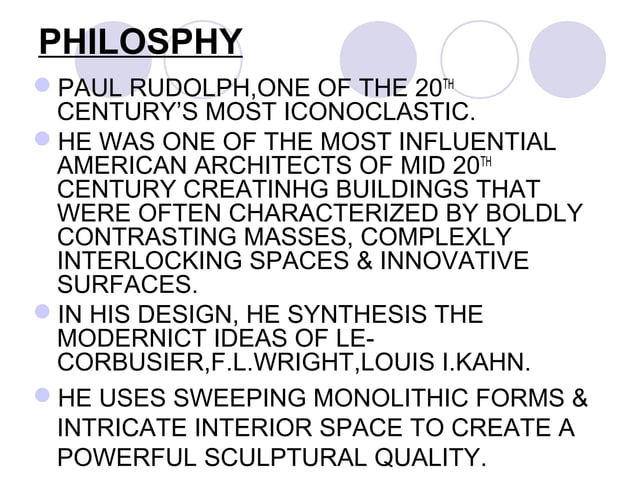 Ar. paul rudolph | PPT