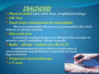 Allergic rhinitis | PPTX | Lung and Respiratory Health | Diseases and ...