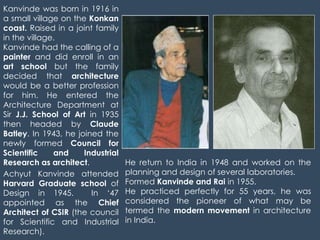 Ar. achuyt prakash kanvinde s5 | PPT