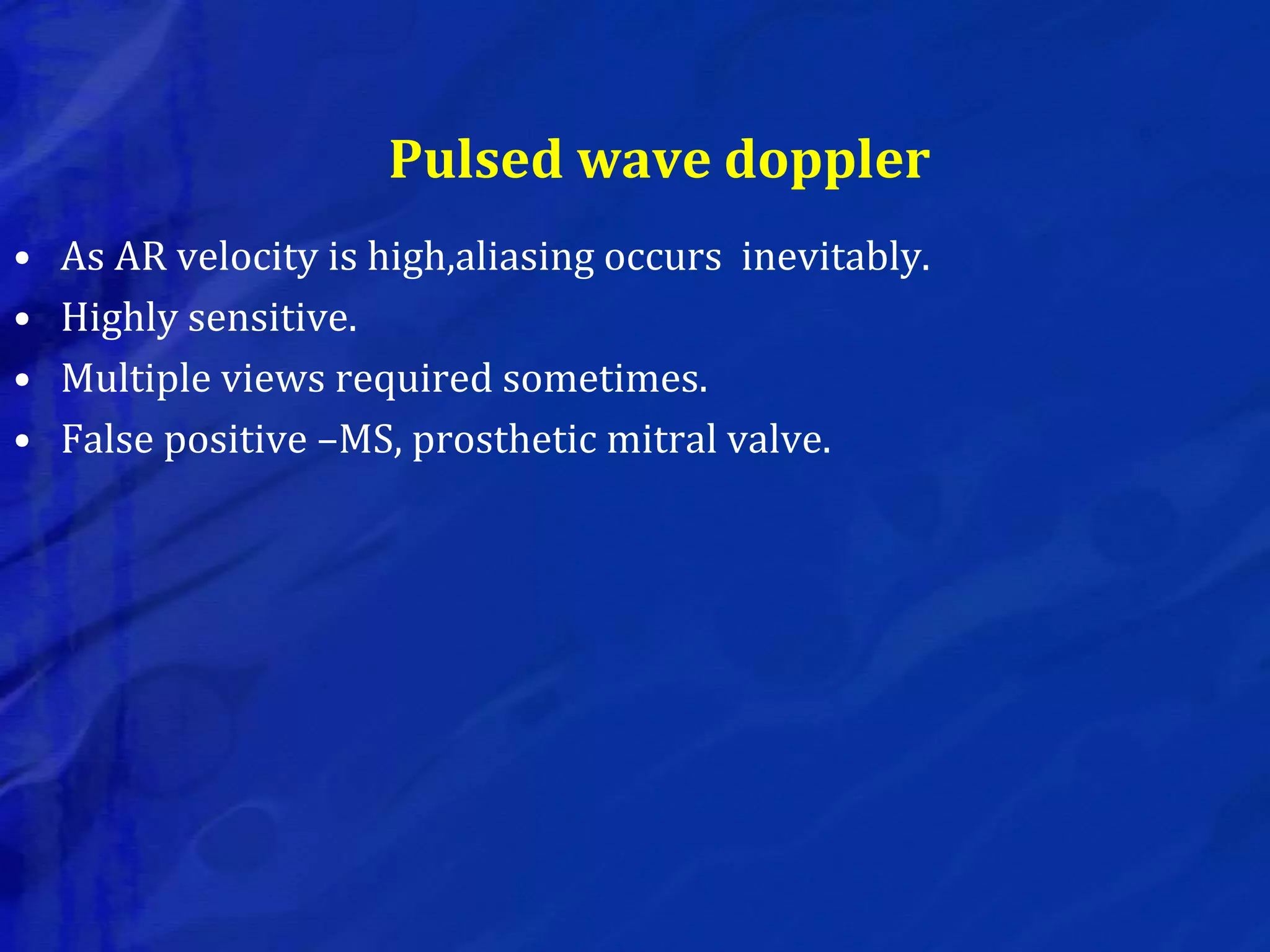ECHOCARDIOGRAPHIC EVALUATION OF AORTIC REGURGITATION | PPTX