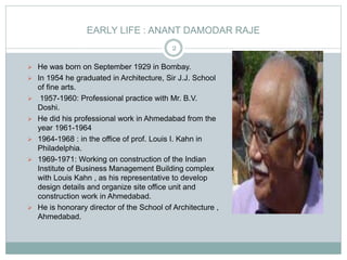 Ar.Ananth raje | PPTX